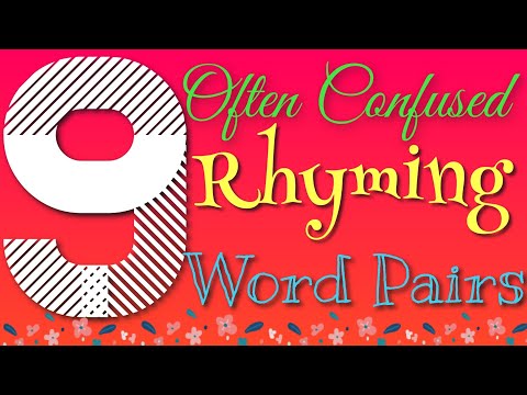 9 pairs of Often Confused Rhyming Words | EE with JJ