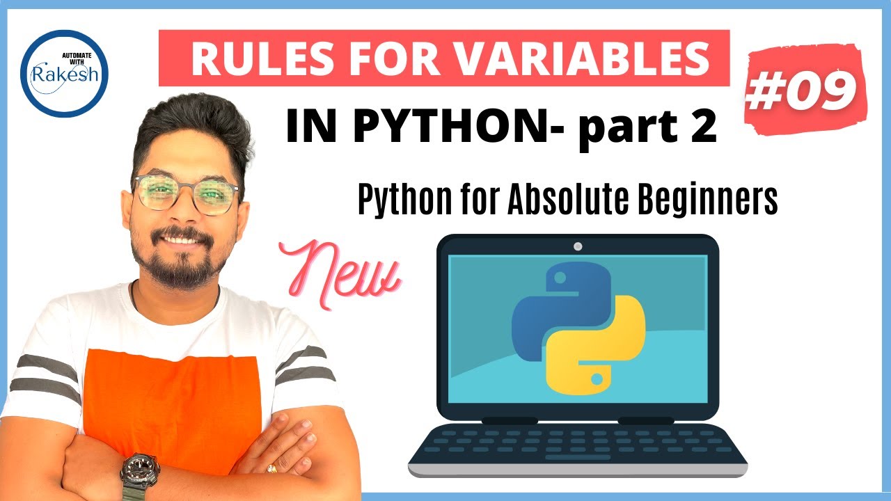 #9 Python Tutorial for Beginners | Python Variable Naming Rules-2 | Rules for Python Variables