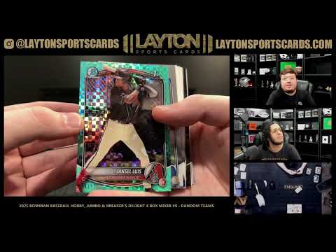 2025 Bowman Baseball Hobby, Jumbo & Breaker's Delight 4 Box Mixer #9 RANDOM TEAMS