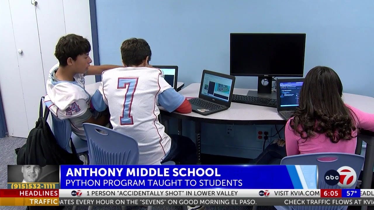 Anthony Middle School teacher receives grant to teach Python coding