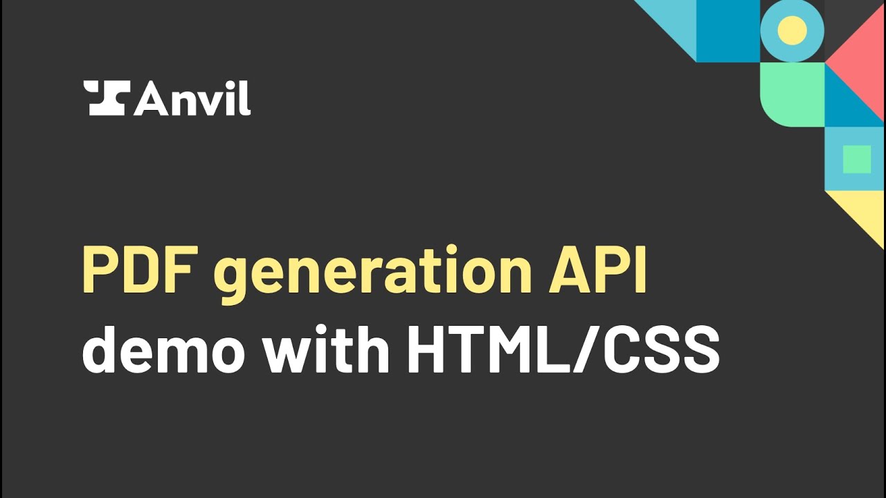 PDF generation API demo with HTML/CSS