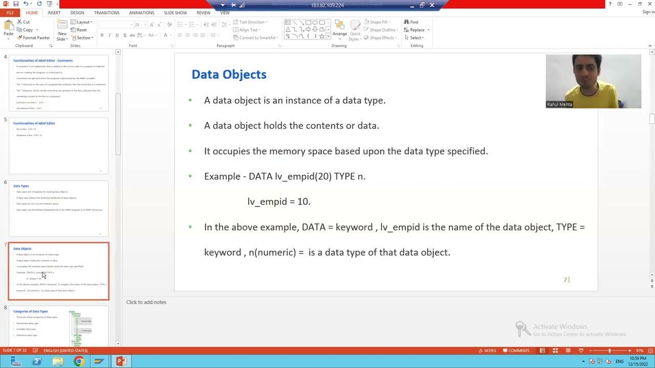 5 - ABAP Programming - Data Types and Data Objects Part1