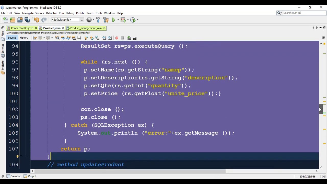 Test Product Java Swing