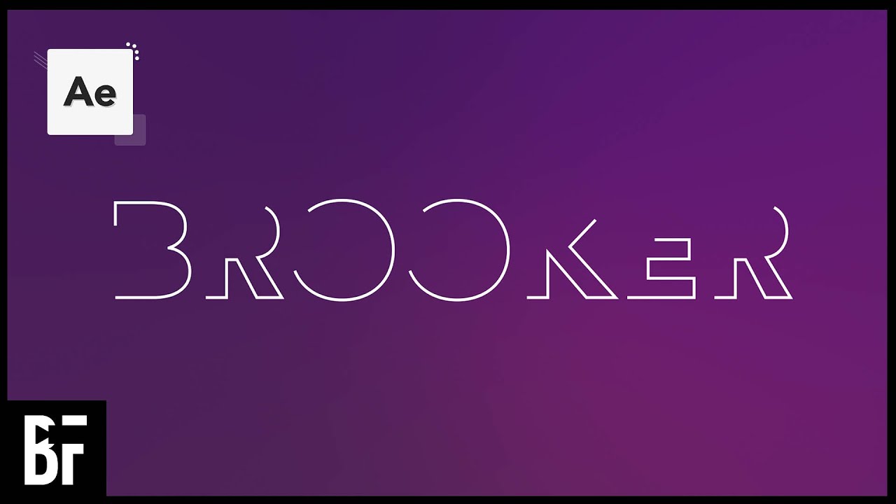 Stroke Text Animation - After Effects Tutorial