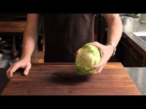 How to Core a Head of Iceberg Lettuce in 3 Seconds
