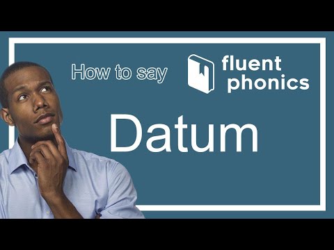 How to pronounce the word Datum | With definition & example sentence