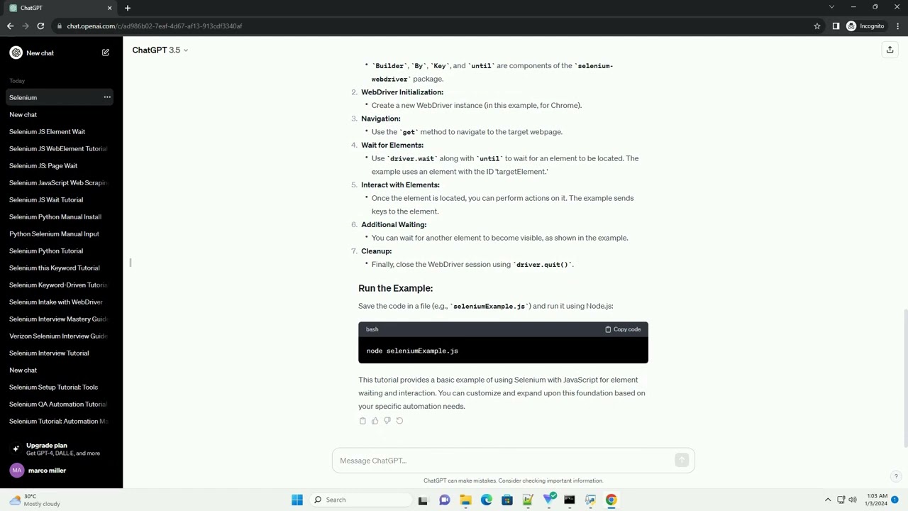 selenium javascript wait seconds