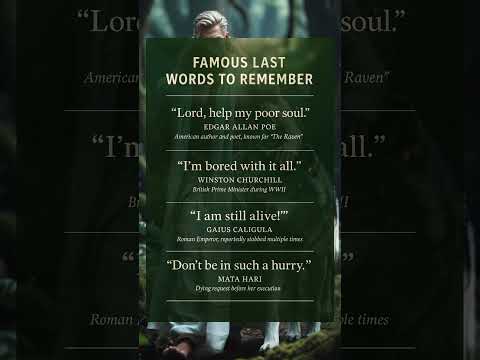 Famous Last Words – Chilling Final Quotes from History