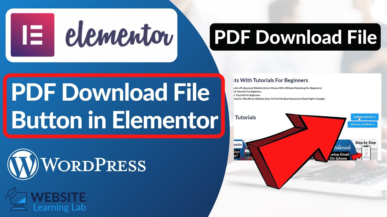 PDF Download File Button in Elementor Tutorial
