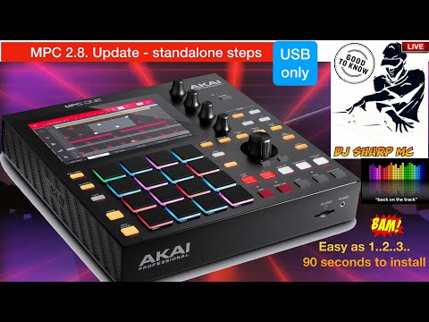 AKAI MPC ONE - #136B. UPDATE MPC 2.8. Using USB standalone steps #MPC, #MPC_ONE, #DJ_SharpMC_LIVE