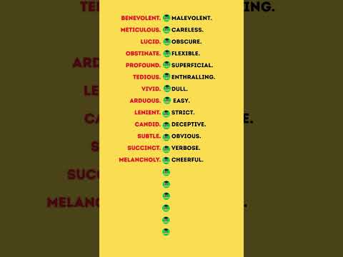Master English Vocabulary: 19 Complex Words with Their Exact Opposites! #TOEFL #IELTSBasic