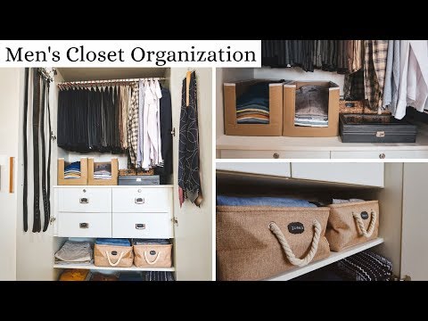 Men's Closet Organization - My Husband's Closet Tour