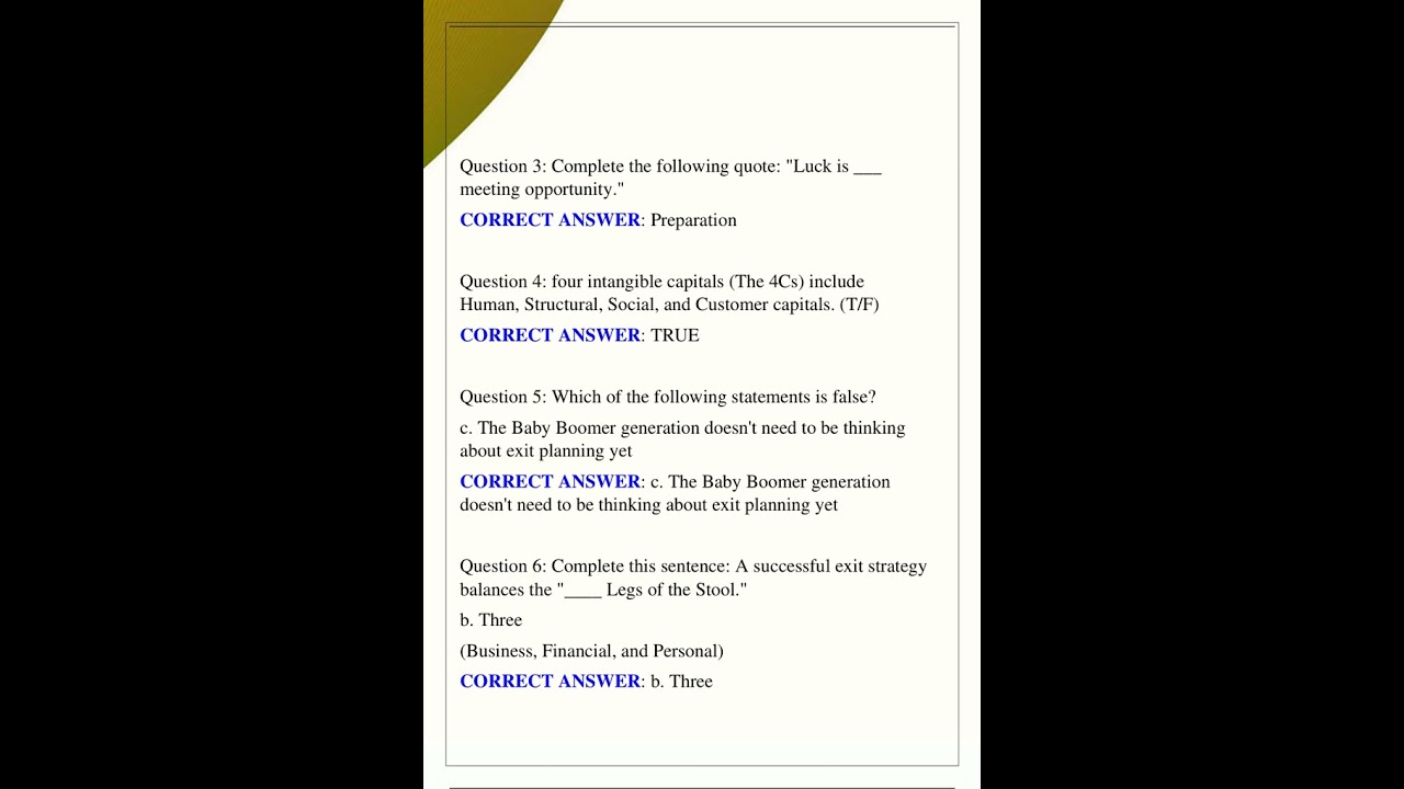 CEPA COURSE FINAL EXAM