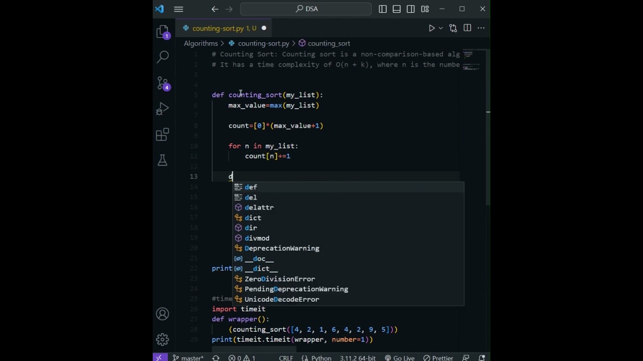 Counting Sort with Python