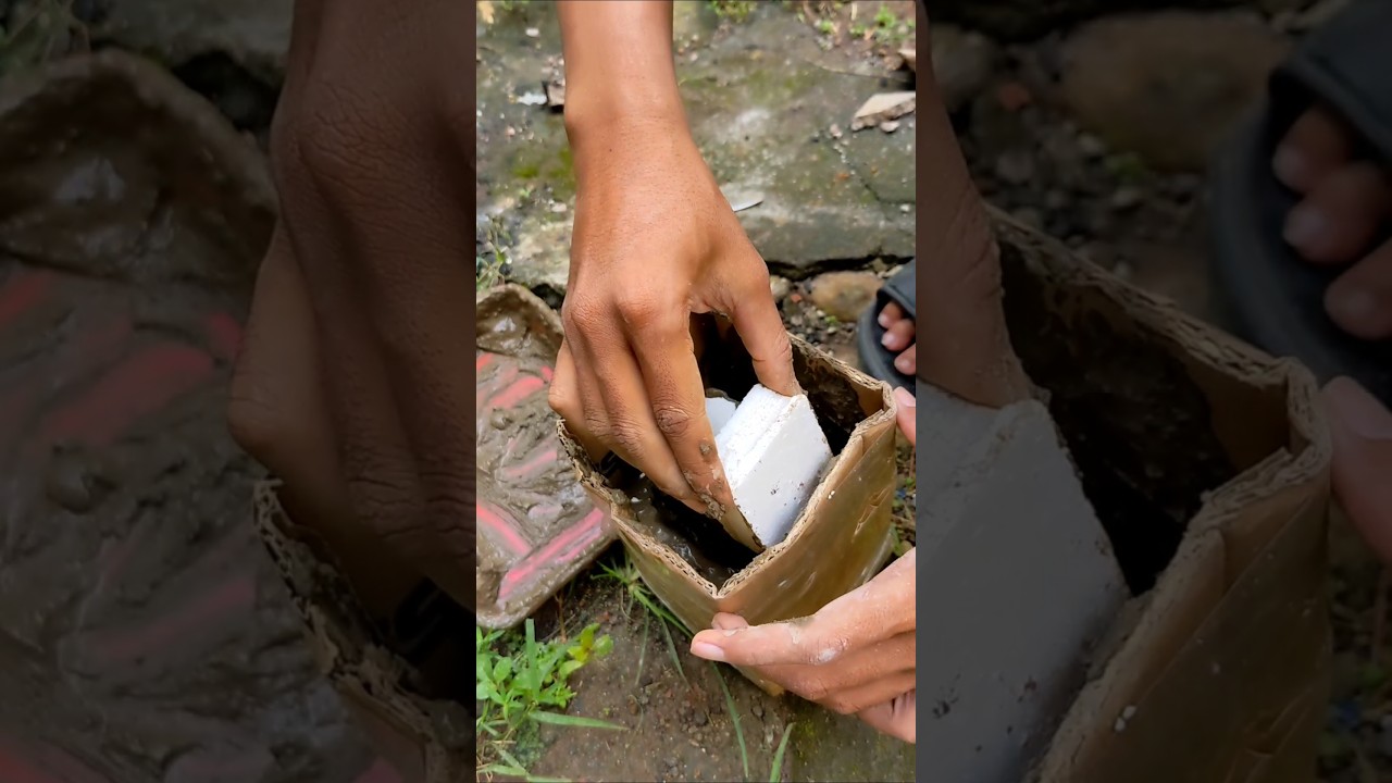 make a mini toy stove from cement #asmrvideo #oldtimenostalgia