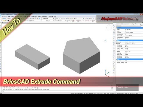 BricsCAD How To Extrude Basic Tutorial For Beginner