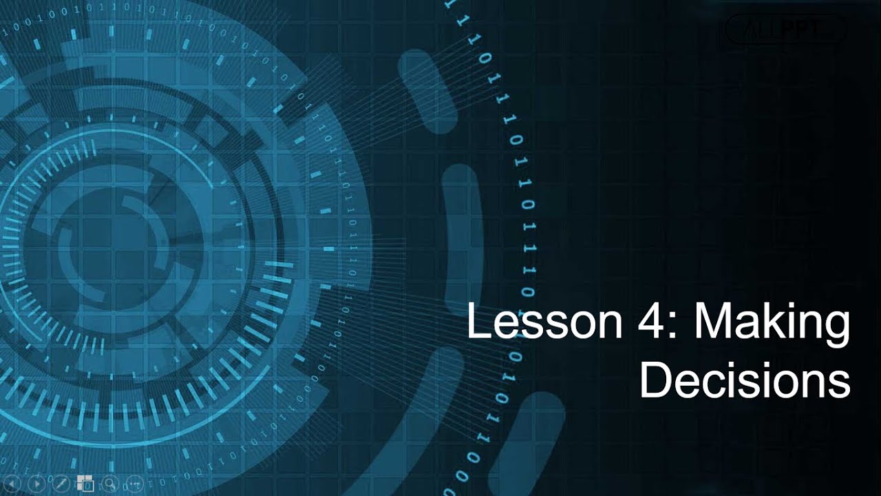 Computer Programming Lesson 4 Making Decisions