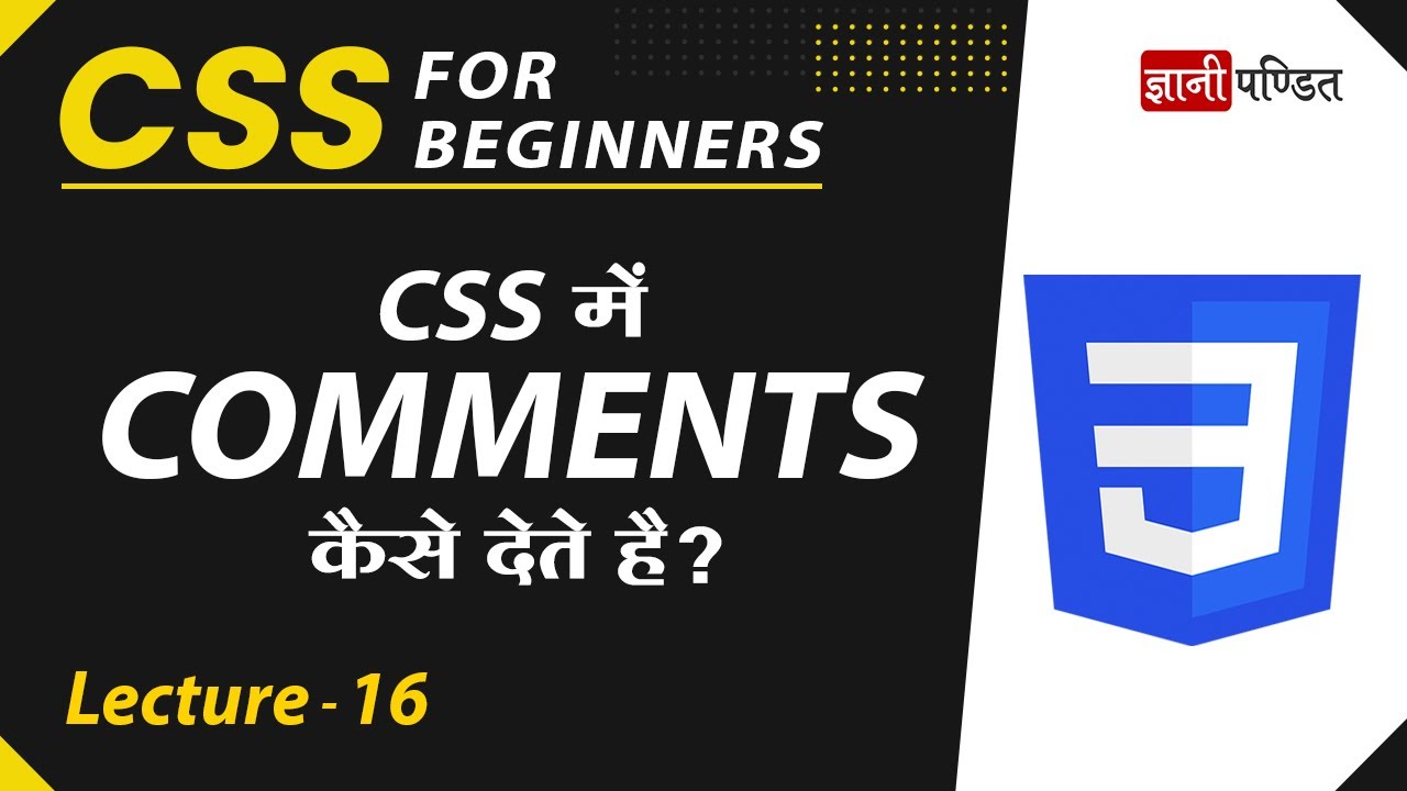 CSS Comments | Lecture 16  | CSS for Beginners