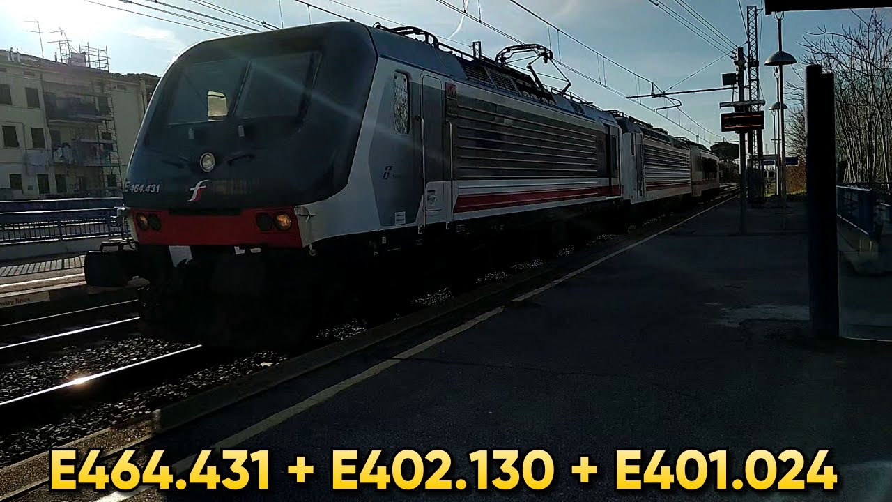 Invio Tripla LIS con E464.431 + E402.130 + E401.024 in transito a Castagneto Carducci - 30/01 ...