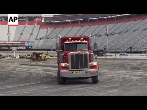 Bristol Motor Speedway Converted From Half-Mile Track to Football Field