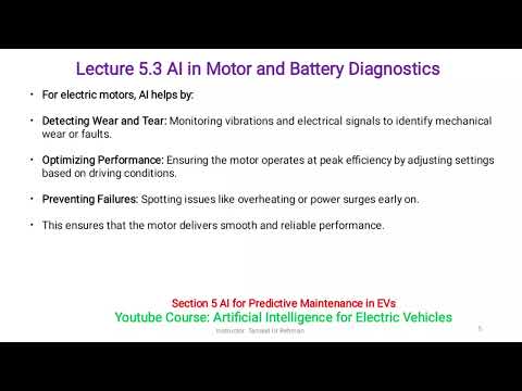 Lecture 5.3 AI in Motor and Battery Diagnostics