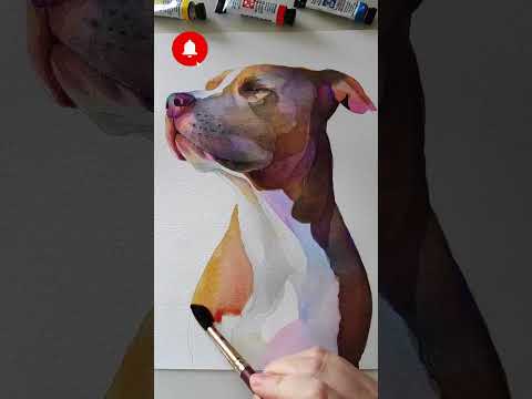 Dog Draw: watercolor _ painting #watercolorpainting #drawingtechniques #sketch