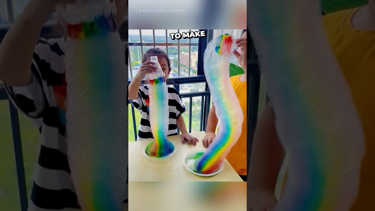 🌈🫧 Making Rainbow Bubbles – Colorful Fun for All Ages! 😍✨