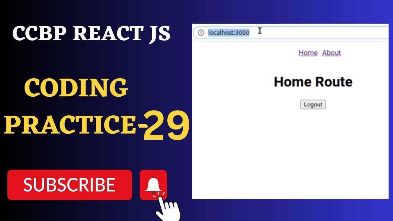 Authentication Functionality | Coding Practice 29 | REACT JS | NxtWave | CCBP 4.0