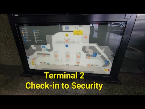 Melbourne Tullamarine International Airport Terminal 2 Check-In to Security Immigration Australia