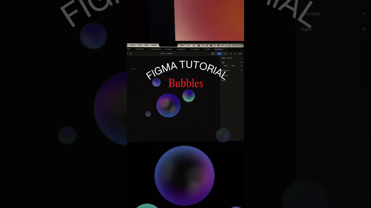 Bubbles in Figma tutorial #graphicdesigner