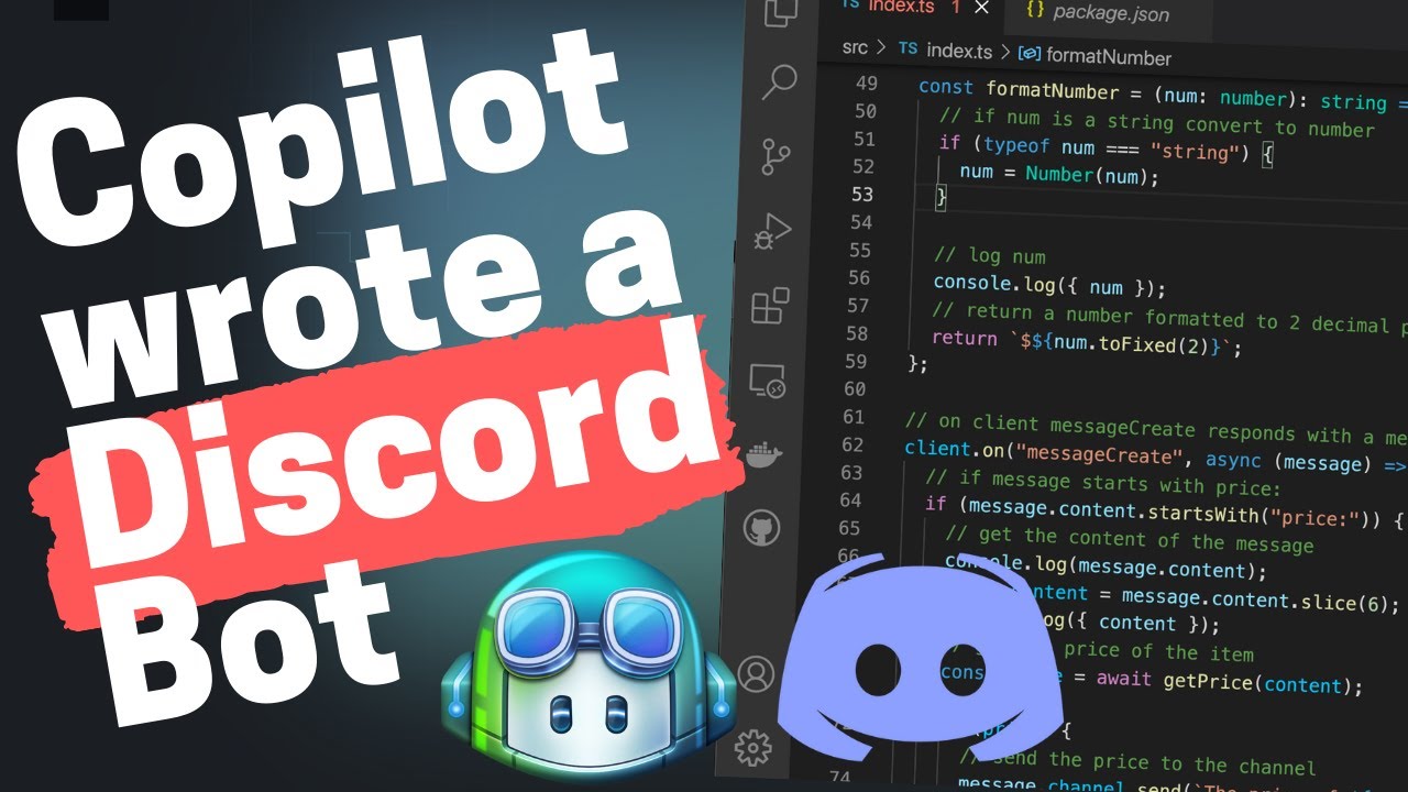 Creating a Discord Bot With GitHub Copilot (Node.js & TypeScript)