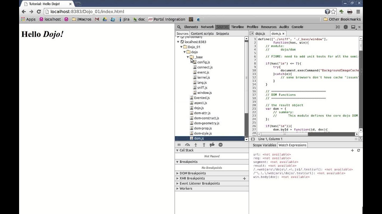 01_3 Introduccion a Dojo Toolkit - Dojo Tutorial