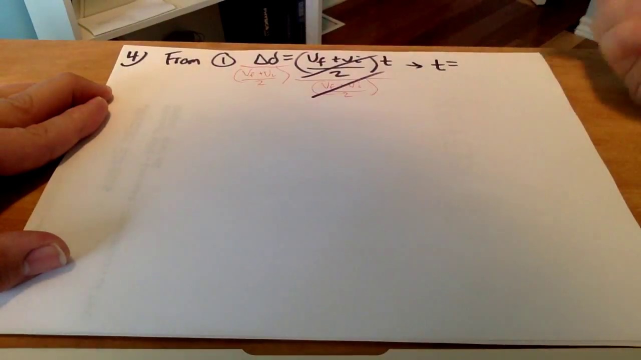 Kinematic Equations Tutorial #3