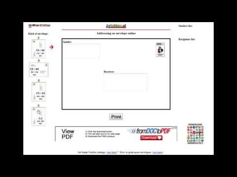 Print address on envelope online for free