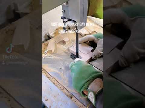 Just an ordinary day in my dad's workshop. Today we made a tau cross for custom order.