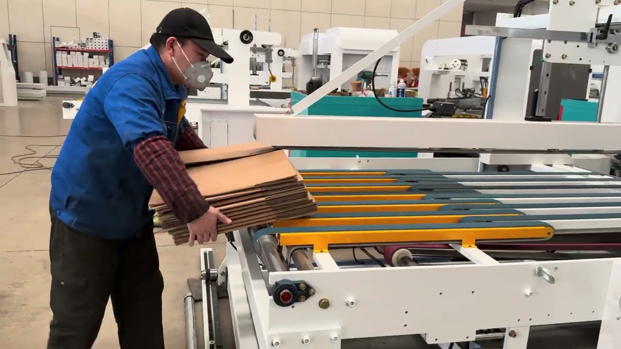 Máquina Pegadora de Cajas de Cartón Corrugado Totalmente Automática | Alta Velocidad