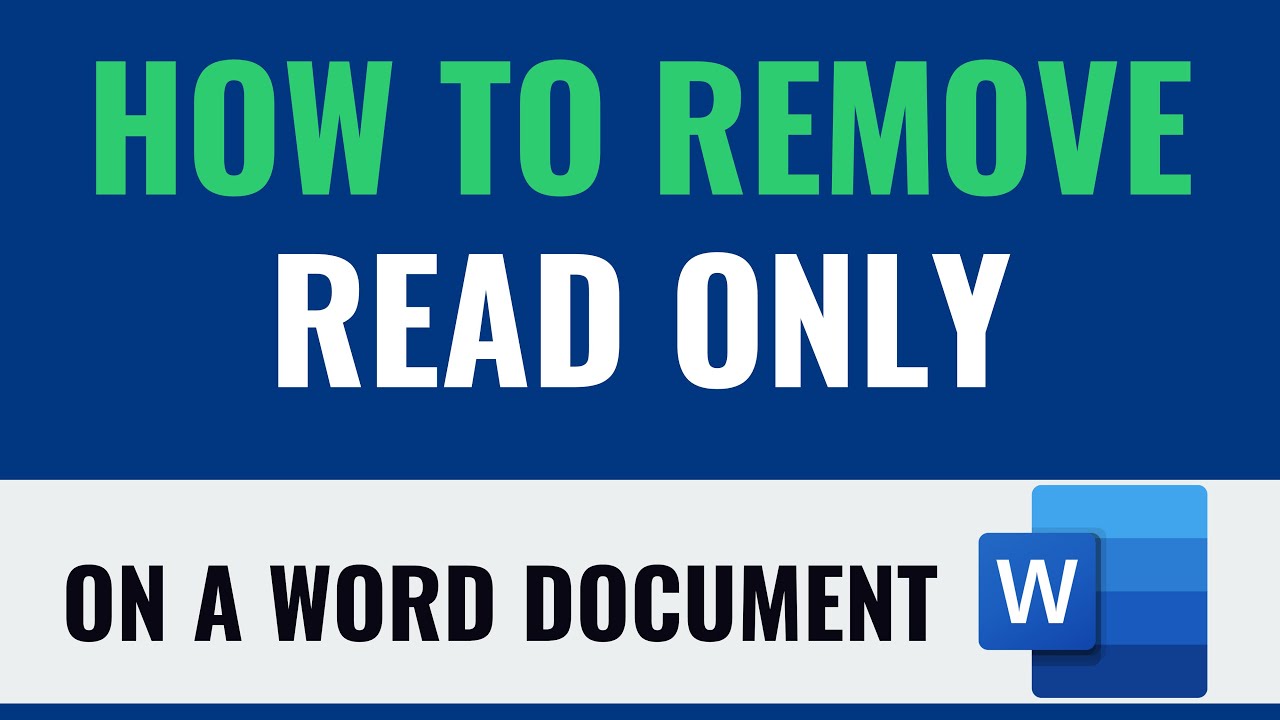 How to Remove Read Only on a Word Document