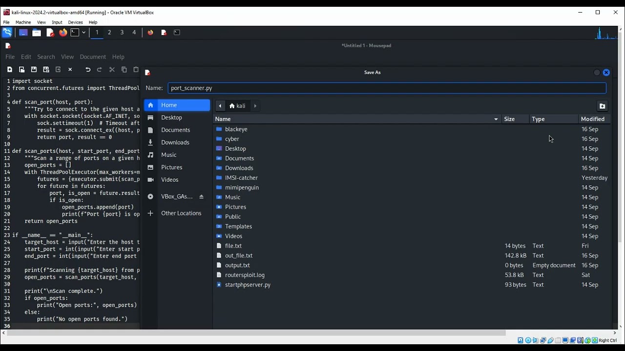 Using Artificial Intelligence to generate Python port scanner script