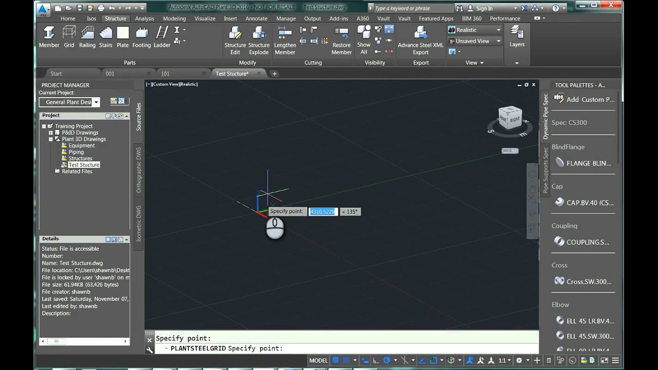 Plant 3D Creating A Structural Grid