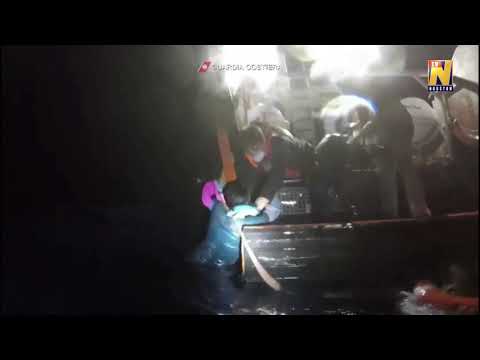 Dramatic video captures screams for help after migrant boat capsizes