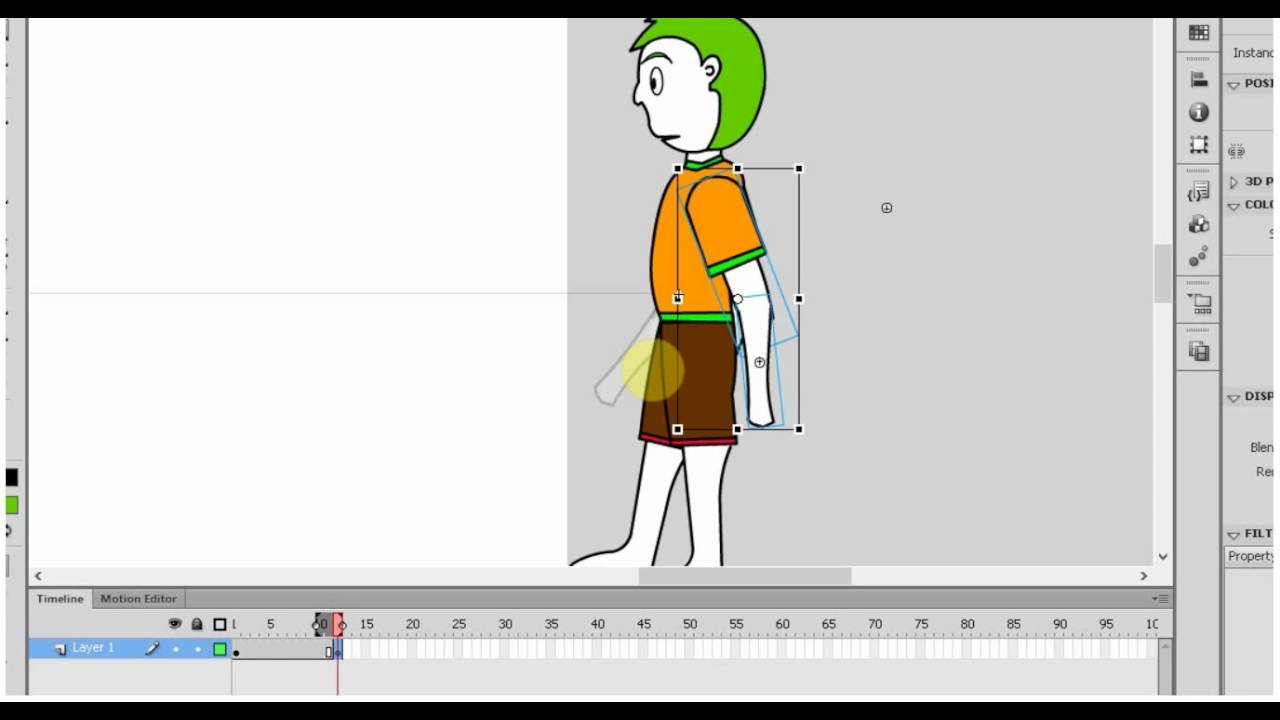 Walking Cycle in [Adobe Flash Professional] Part 1