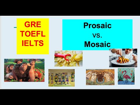 Prosaic meaning, Mosaic meaning, gre word of the day #Prosaic #mosaic