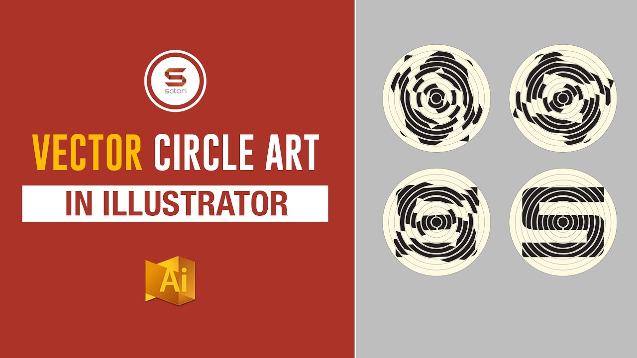 VECTOR CIRCLE ART IN ILLUSTRATOR - Adobe Illustrator Speed Art