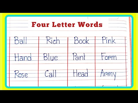4 Letter Words in English |Four Letter Words||Rhyming Words|Learn English Phonics Four Letter Words|