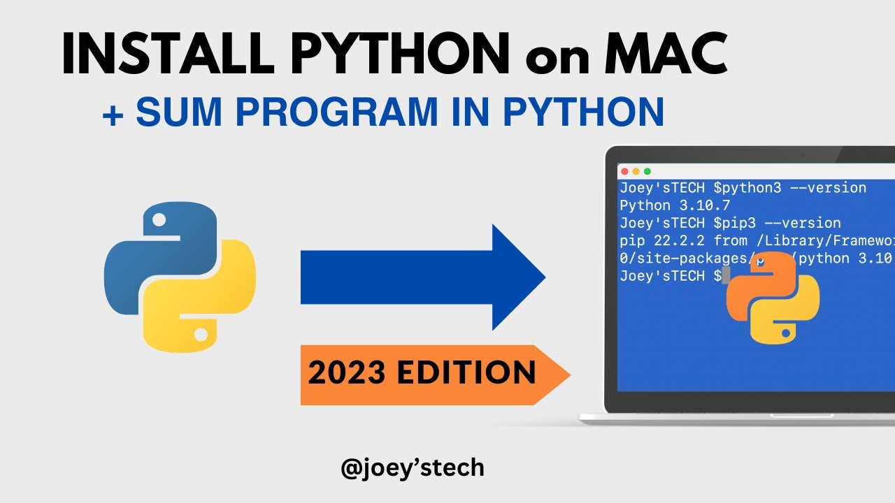 How to install Python on MacOS (3.11.5)  [2023 edition] and run your first python program
