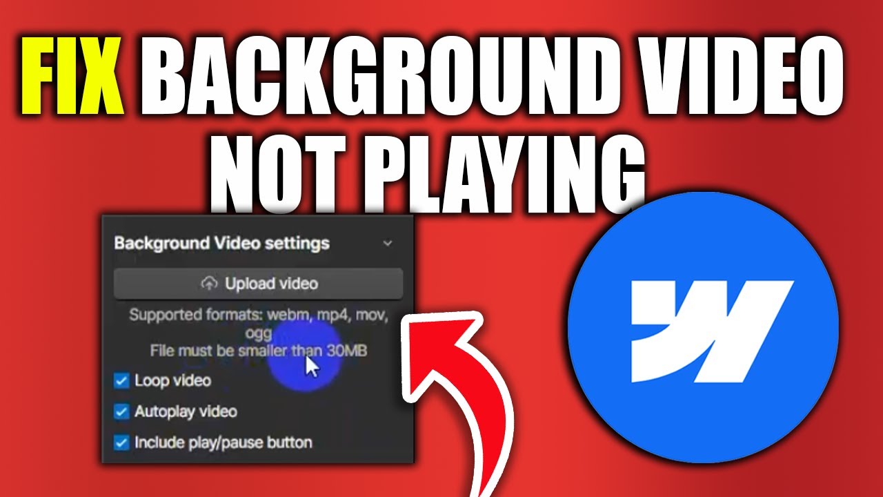 How To Fix Webflow Background Video Not Playing - New Method