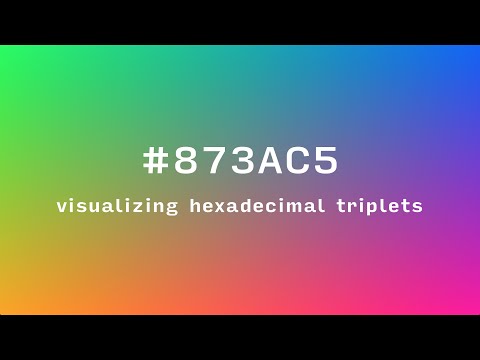 How to visualize hexadecimal colors in your head