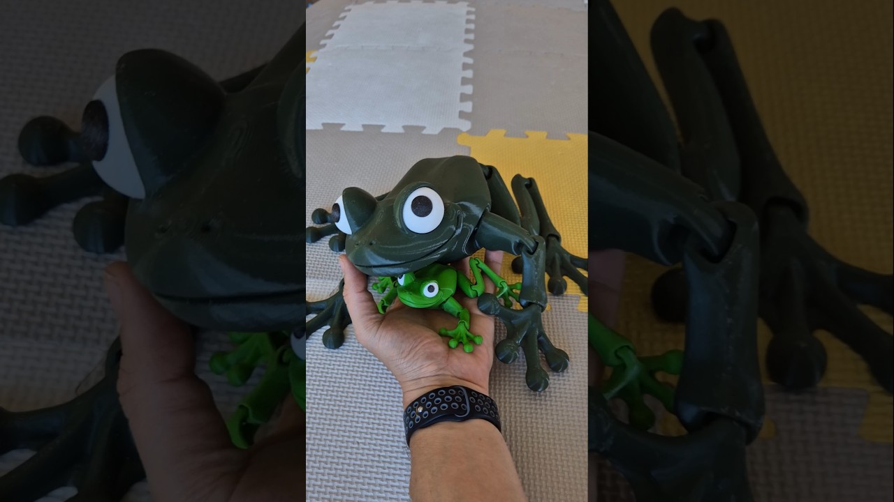 🐸 3D Printed Frogs: Outdoor Ready 🌞🌧️ #3dprint #frog #petg #pla #giant #diy #3dprinting #timelapse