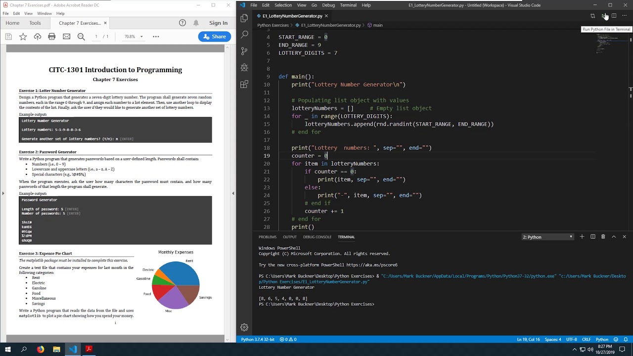 Python - 6 - Lists and Tuples Exercises
