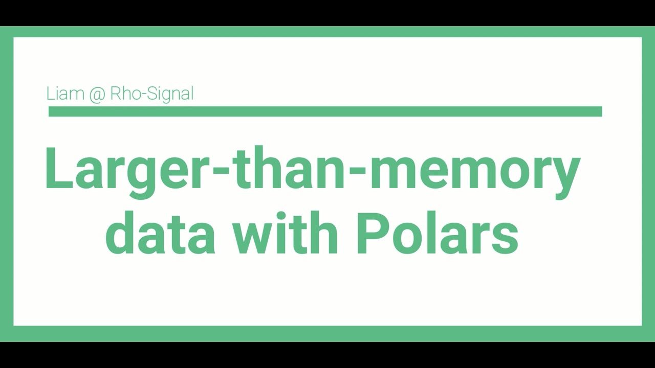 Working with larger-than-memory datasets with Polars